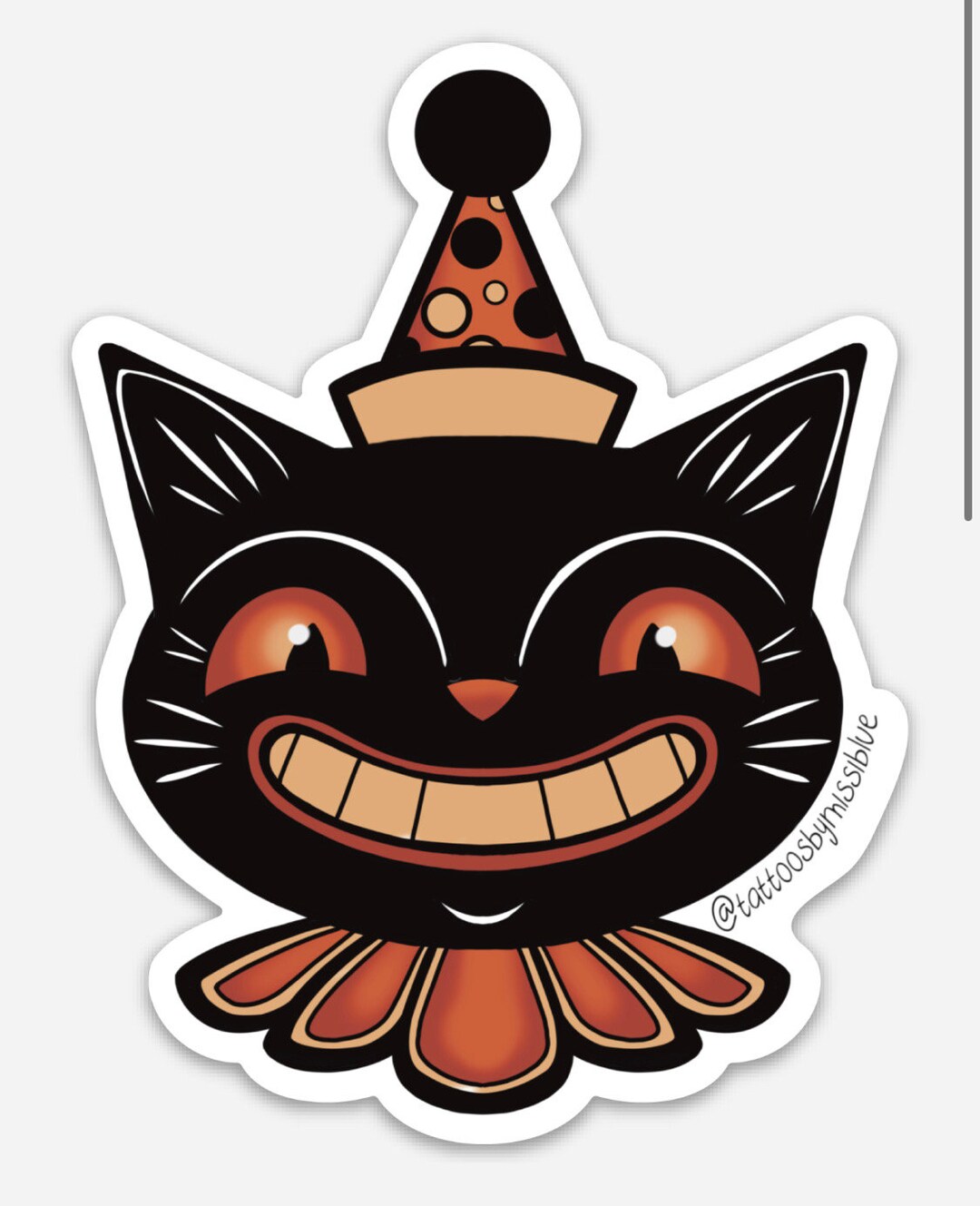 Vintage Cat Halloween Sticker - Etsy
