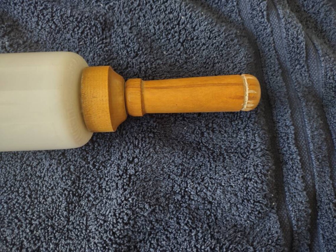Vintage Milk Glass Rolling Pin - Etsy