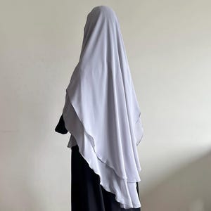 Two Layer Chiffon Oval Khimar in Multiple Colors - Elegant, Lightweight ...