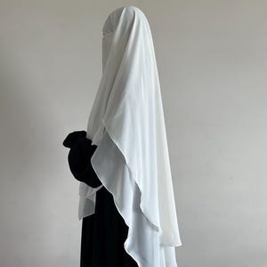 Two Layer Chiffon Oval Khimar in Multiple Colors - Elegant, Lightweight ...