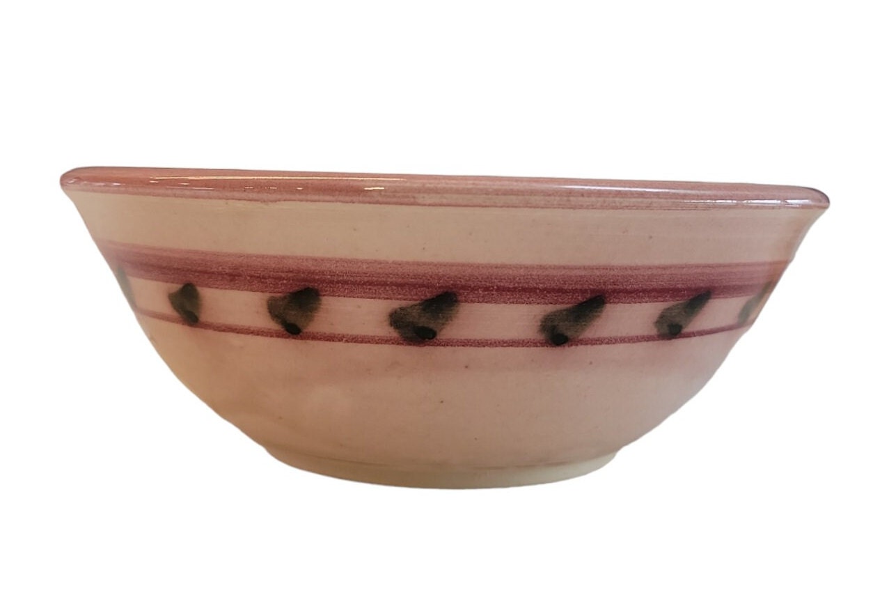 Hand Crafted and Painted Pottery Bowls With Roses - Etsy Canada