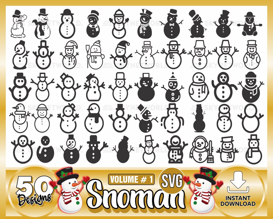 Snowman Svg Snowflake Svg Snow Man Face Svg Let It Snow - Etsy UK