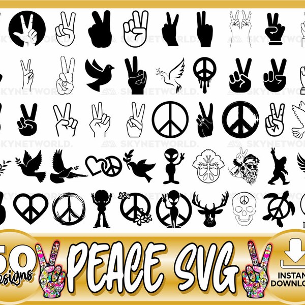 Peace Sign Svg - Etsy