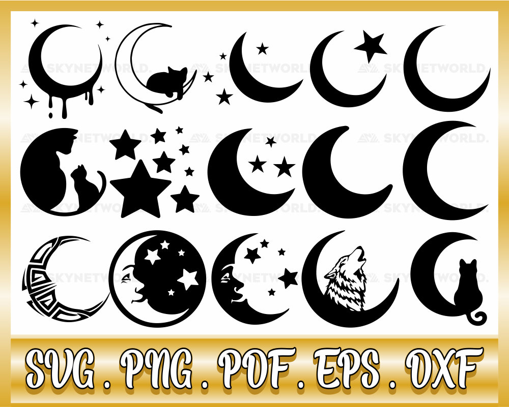 Plotterdatei Mond Mond Svg Mond Svg SVG Plotterdatei - Etsy Schweiz