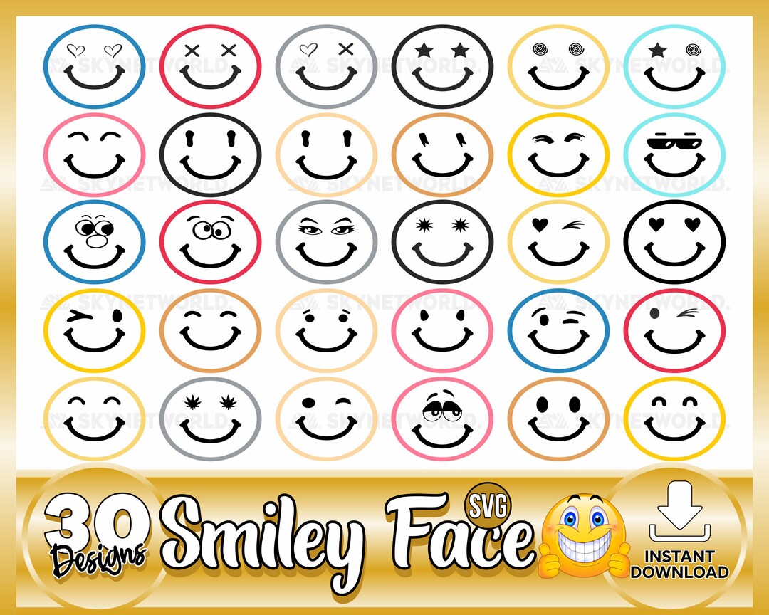 Smiley Face Svg Happy Face Svg Smiley Face Png Smiley Svg - Etsy Israel