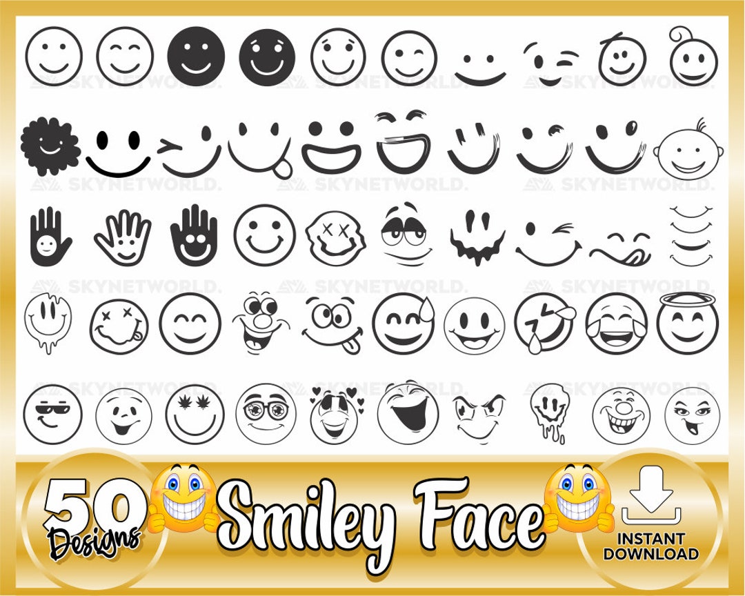 Smiley Face Svg Happy Face Svg Smiley Face Png Smiley Svg - Etsy New ...