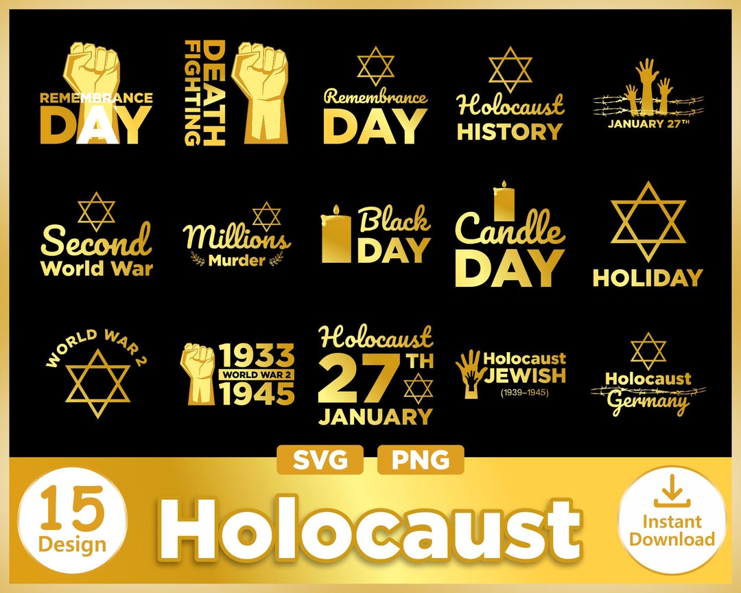 Golden Holocaust Svg Bundle Remembrance Day Jewish Svg - Etsy