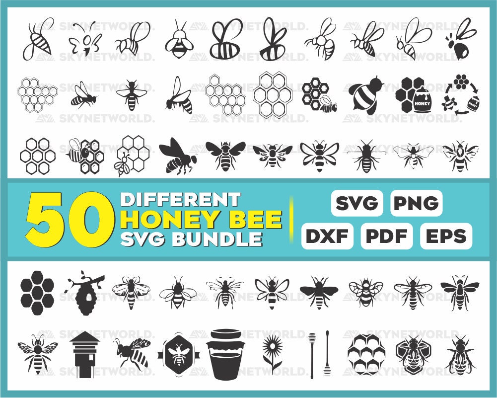 Bee Svg Bee Flower Svg Bee Png Honeycomb Svg Honey Pot - Etsy