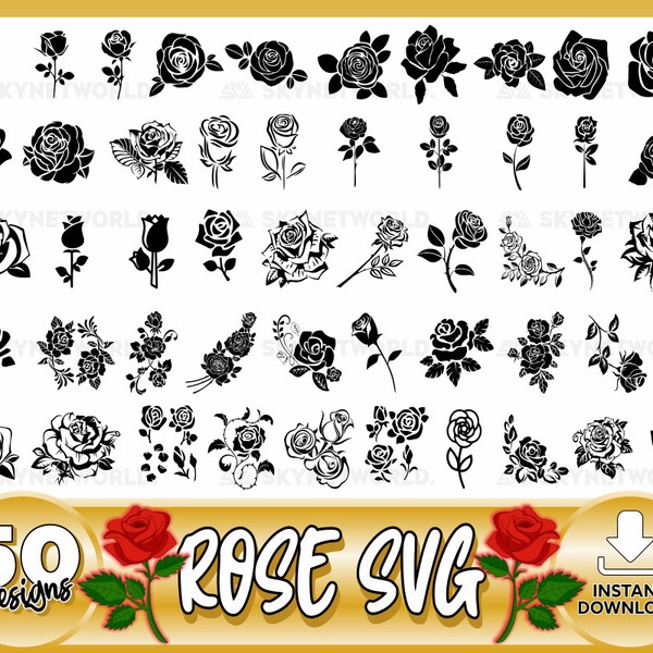 Rose Svg - Etsy