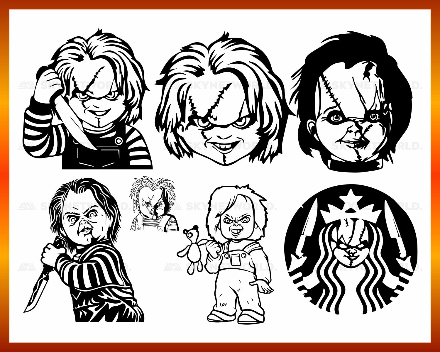 Chucky svg horror svg halloween svg scream svg freddy - Etsy Portugal