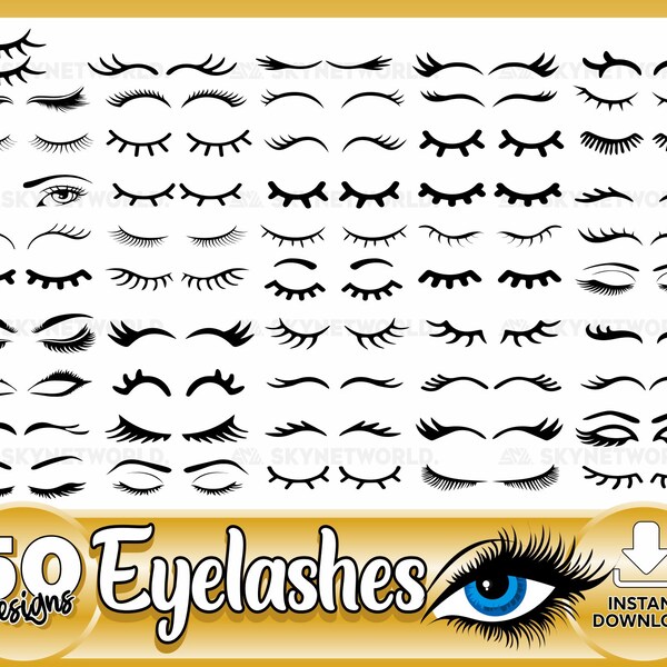 Eyelashes Svg - Etsy