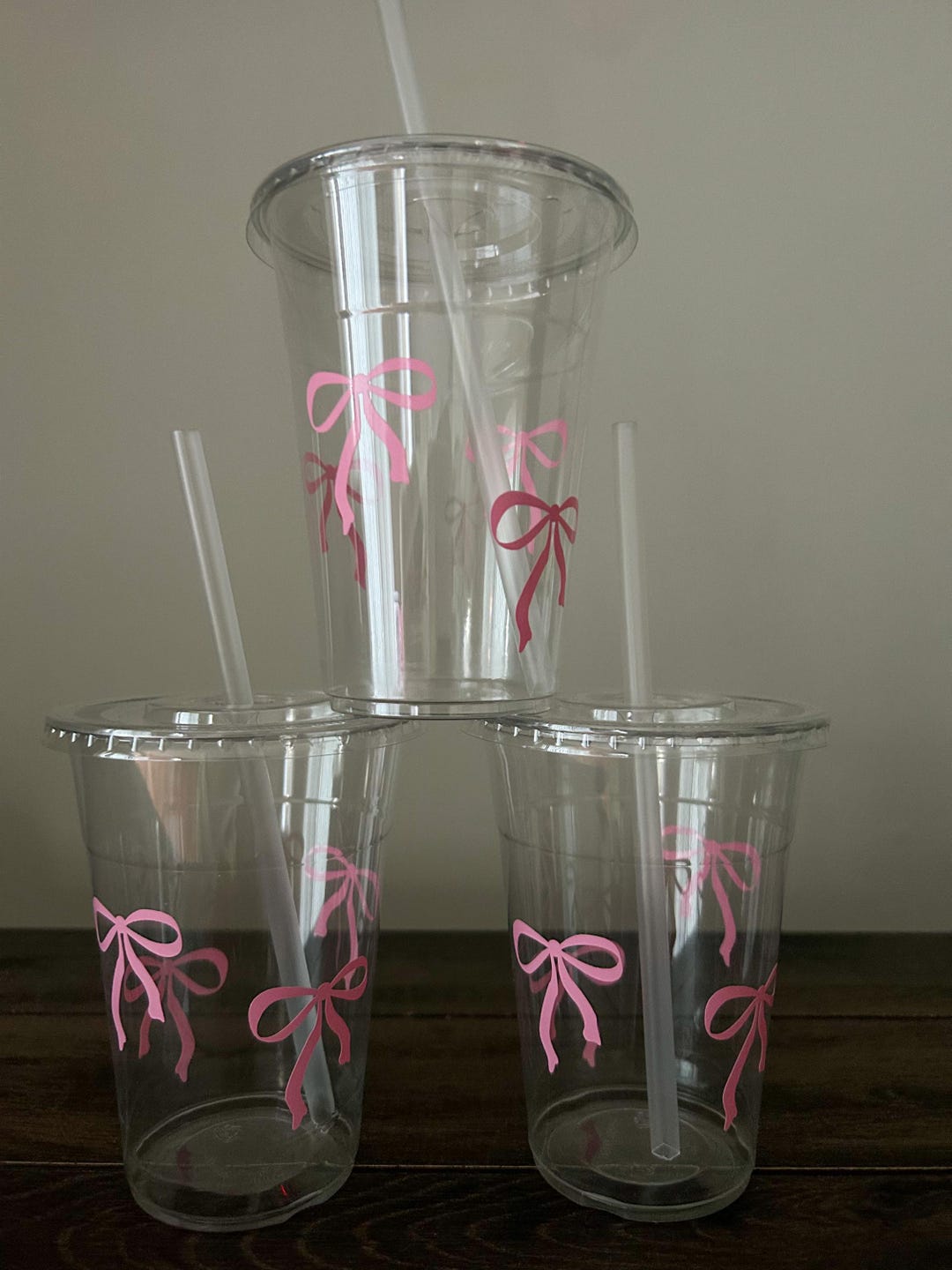 Coquette Party Cup, Bow Party Drink Cup 16oz Drinkware With Straw - Etsy