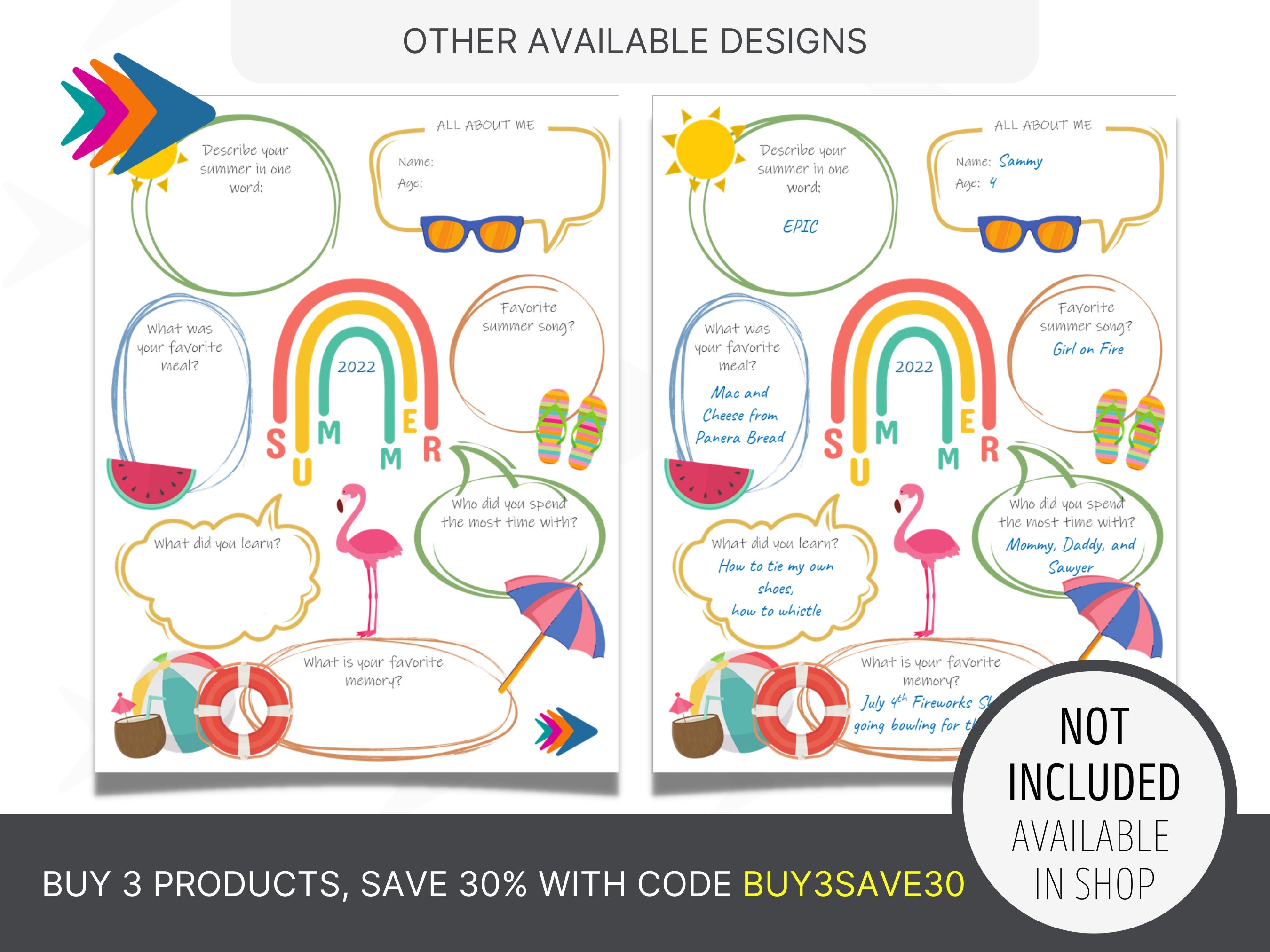 All About My Summer Interview, Personalized Gift, End of Summer ...