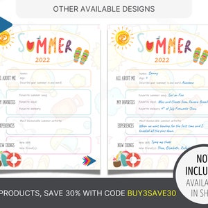 All About My Summer Interview, Personalized Gift, End of Summer ...