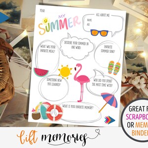 All About My Summer Interview, Personalized Gift, End of Summer ...