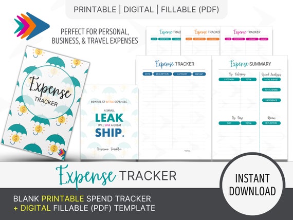 Daily Expense Tracker Spending Tracker Minimalist | Etsy