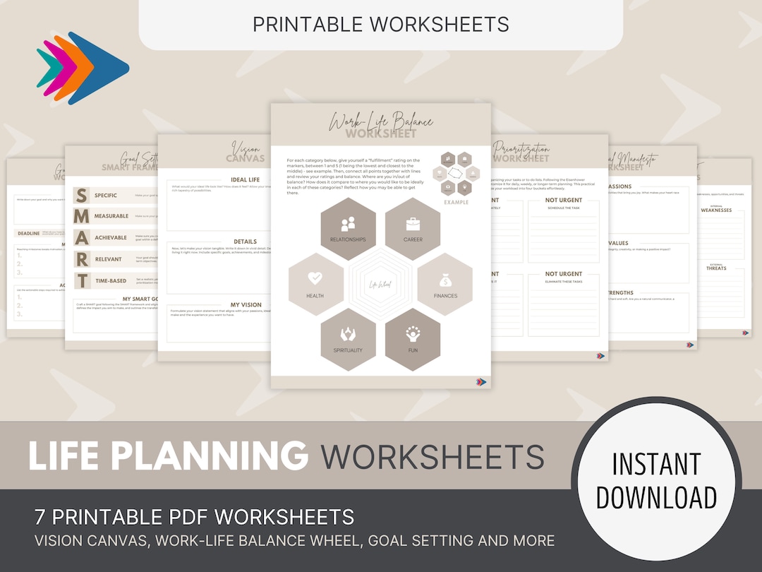 Life Planner, Coach Worksheets, Self-love, Goal Setting Toolkit, SWOT ...