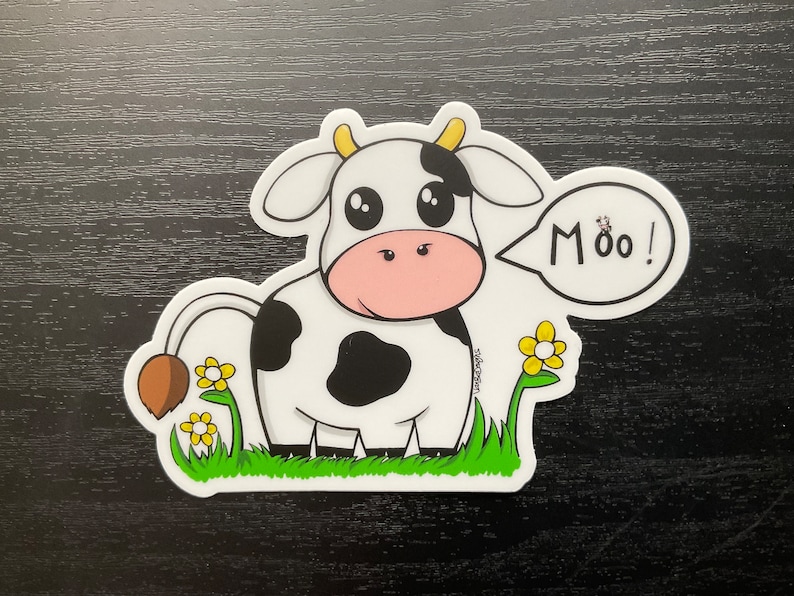 Cow Saying Moo Sticker Decal - Etsy