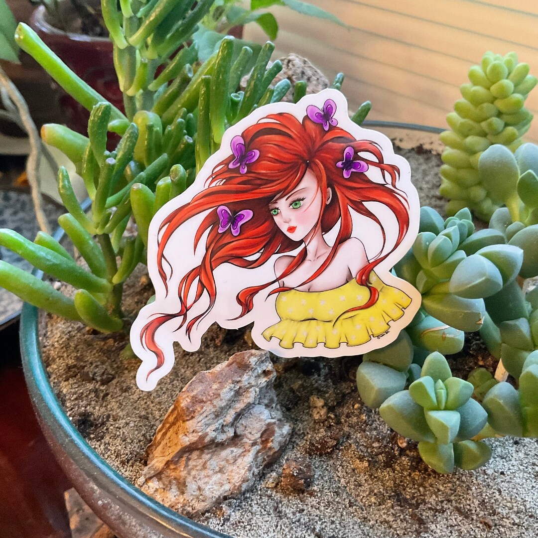 Fashion Girl Sticker, Girl Sticker, Scrapbook Sticker, Pretty Sticker ...