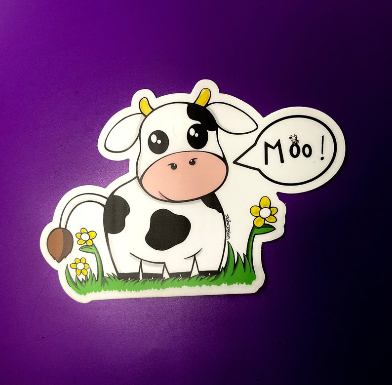 Cow Saying Moo Sticker Decal - Etsy