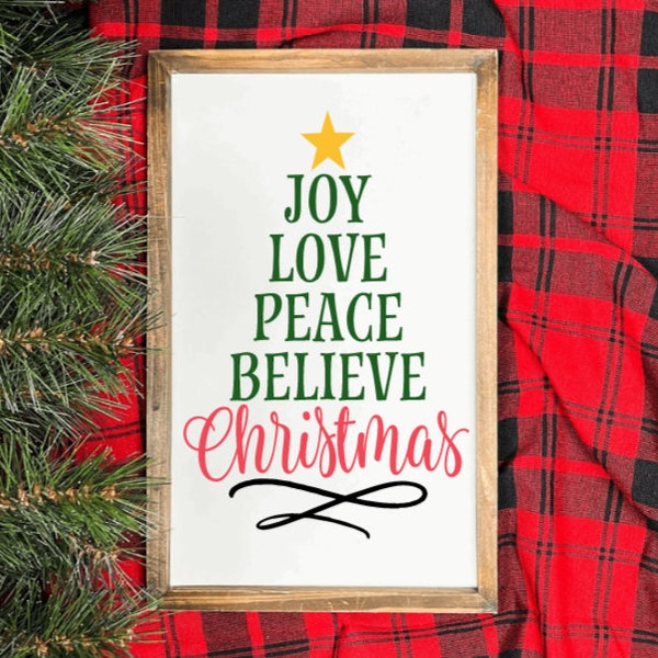 Christmas Word Tree - Etsy