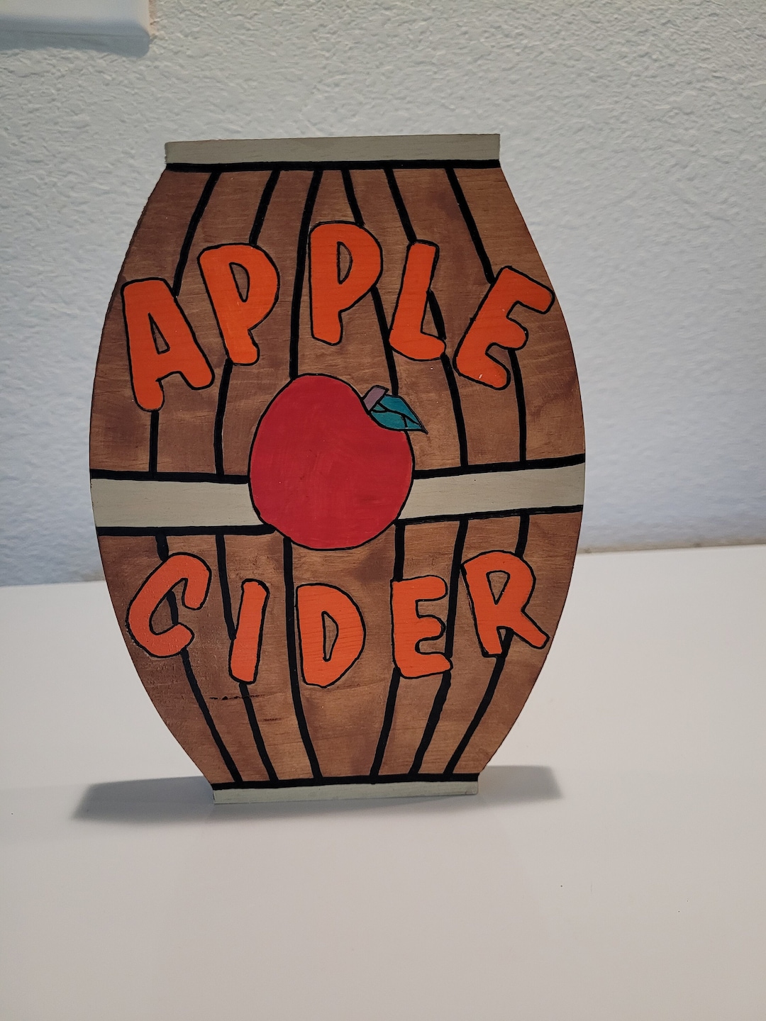 Apple Cider Barrel Wood Fall Plaque Sign for Home Decor - Etsy