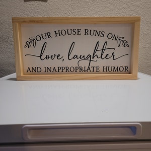 Inappropriate Humor Wood Porch Sign, Farmhouse Style, Funny Family Sign ...