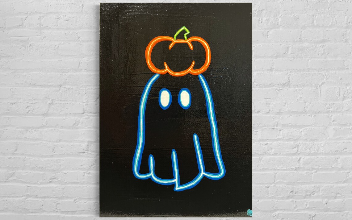 Neon Ghost Painting - Etsy