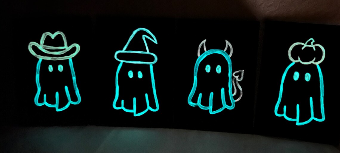 Neon Ghost Painting - Etsy