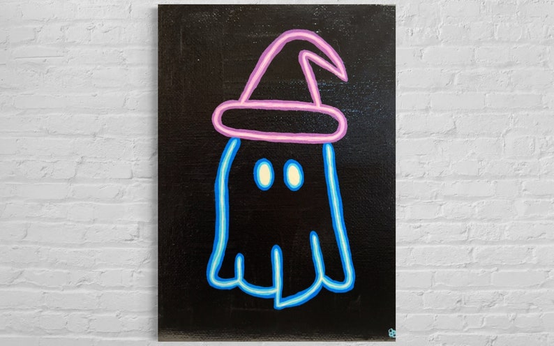 Neon Ghost Painting - Etsy