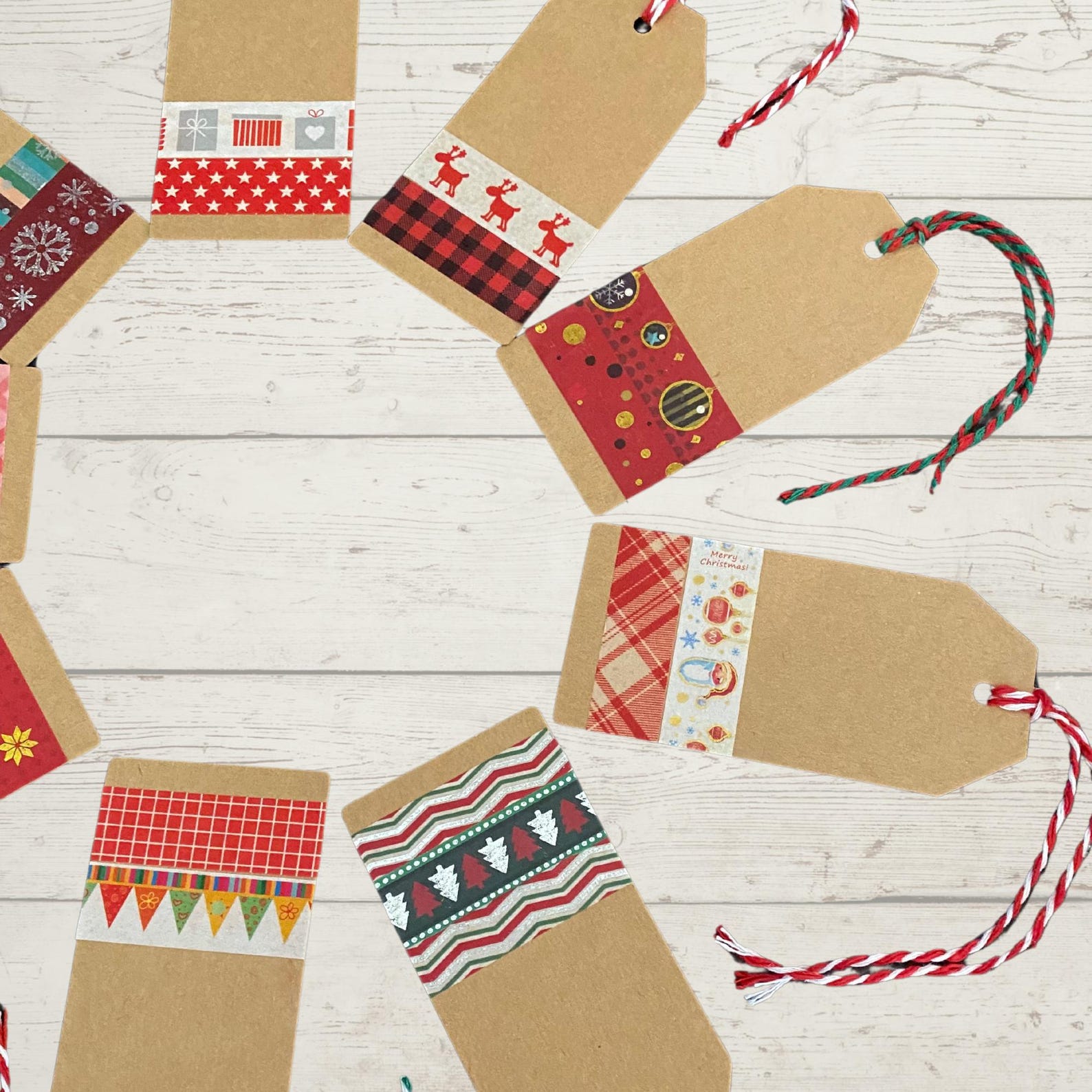 Holiday Gift Tags, Set of 10 Christmas Gift Tags, Gift Tags, Party Favor Gift Tags, Christmas ...