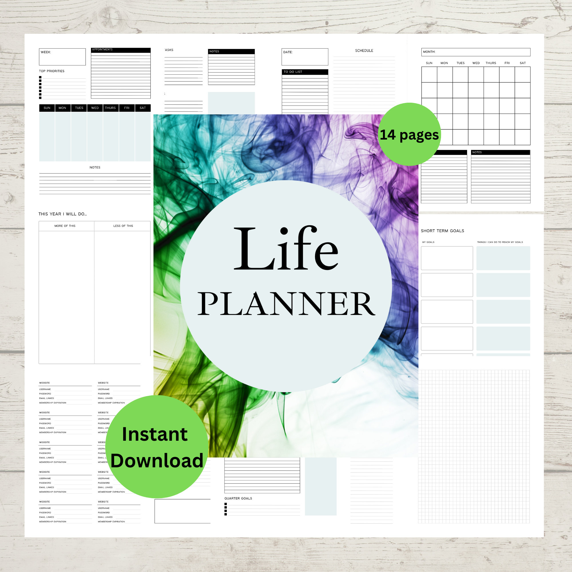 Life Planner Digital Download, Printable Life Planner, Instant Download ...