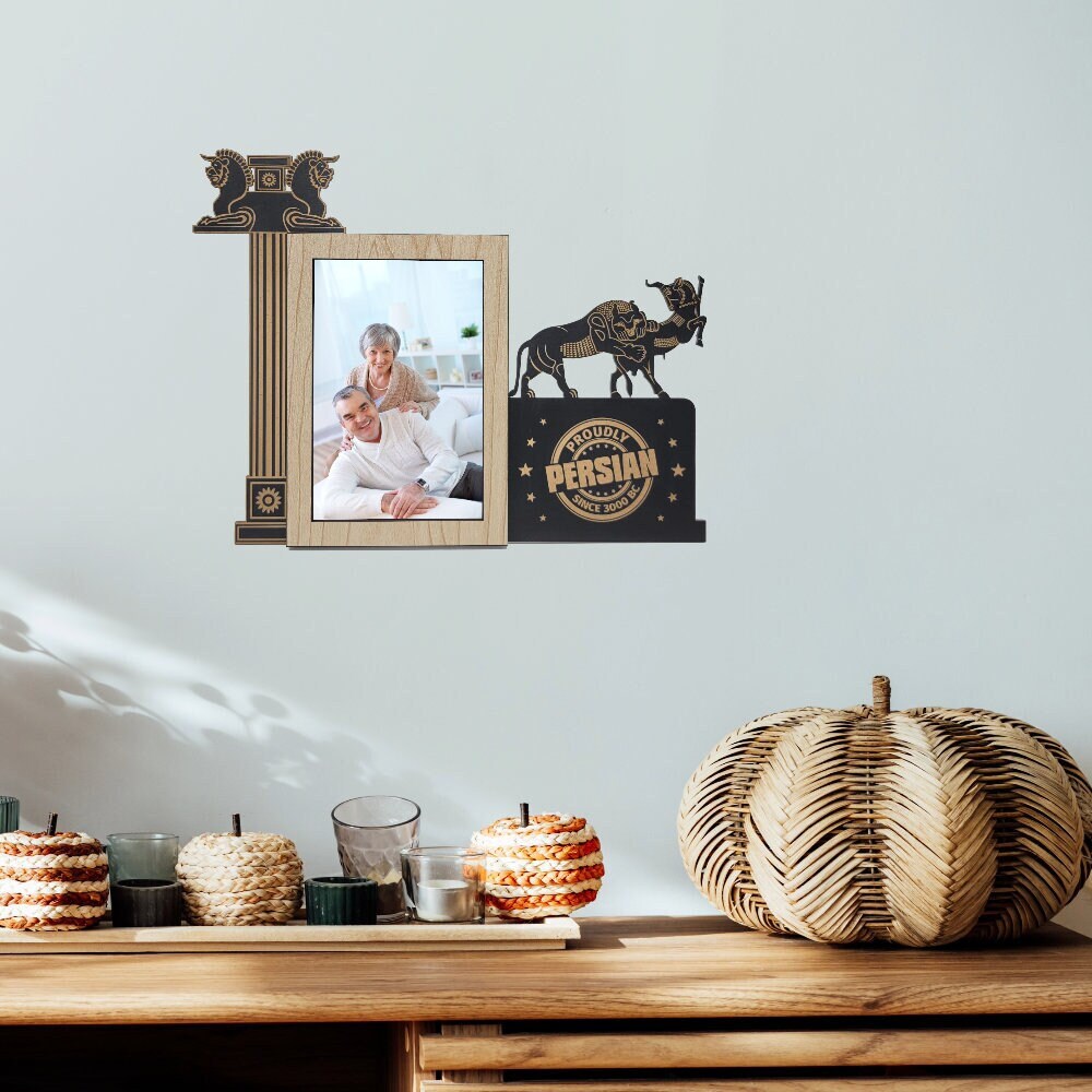 Lion and Bull 4x6 Persian Picture Frame, Persia, Persepolis, Ancient ...