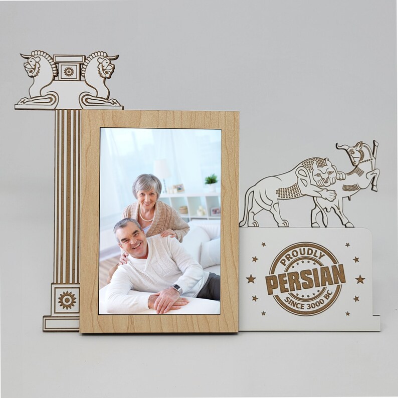 Lion and Bull 4x6 Persian Picture Frame, Persia, Persepolis, Ancient ...