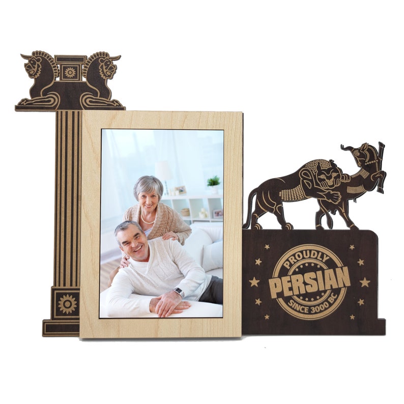 Lion and Bull 4x6 Persian Picture Frame, Persia, Persepolis, Ancient ...