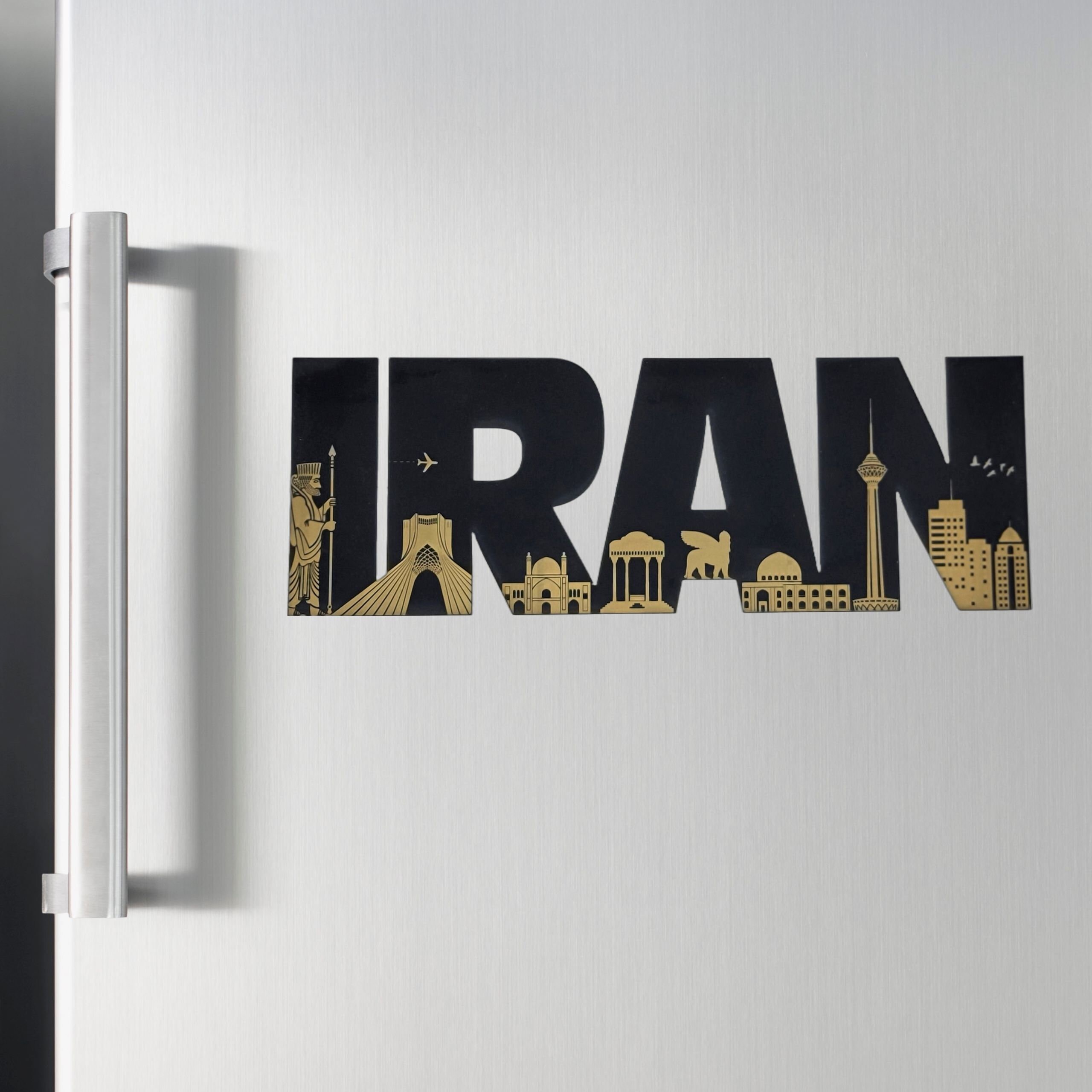 Iran's Landmark Silhouette Fridge Magnet, Symbol of Persia, Persepolis ...