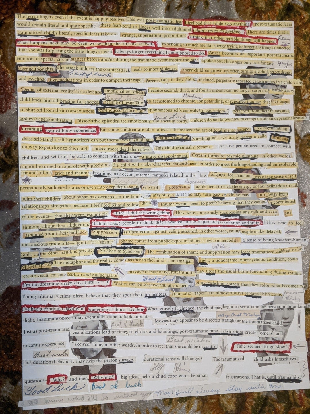 Childhood Trauma Collage Art Print C-PTSD Awareness Venting - Etsy