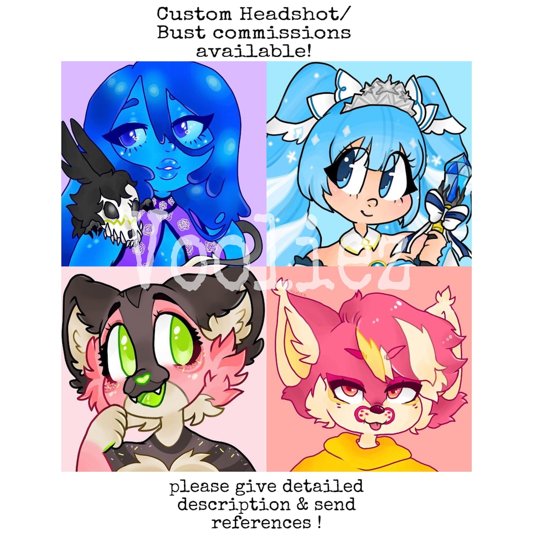 Custom Bust / Headshot Commissions digital Portrait, Profile Picture ...