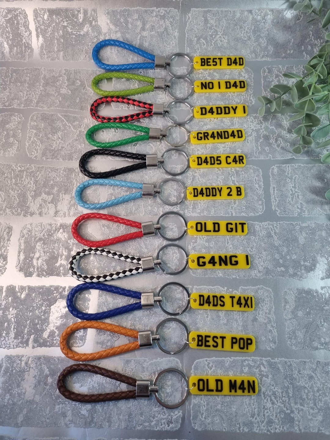 Personalised Number Plate Keyring, Gift for Him, Car Gift, Keyring, Car ...