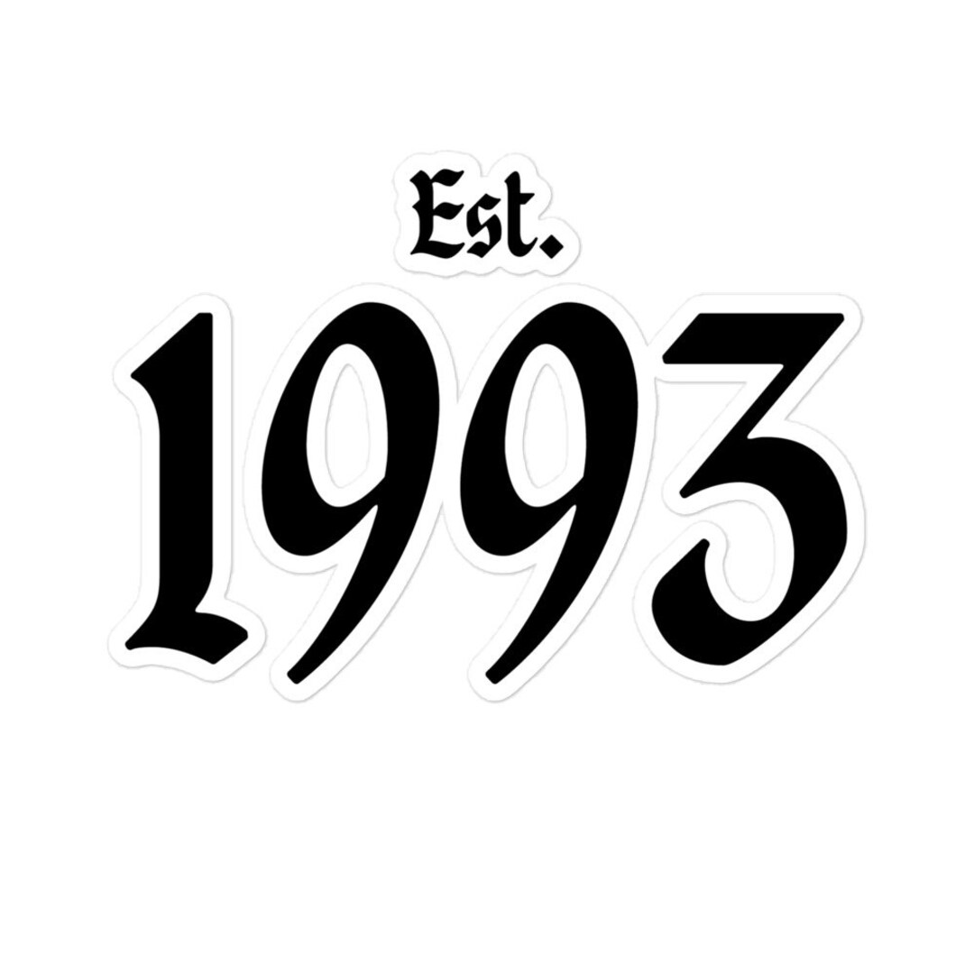1993 Sticker - Etsy