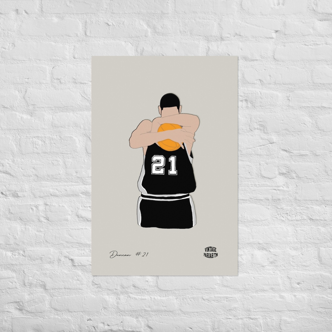 Tim Duncan Minimalist Art Print - Etsy