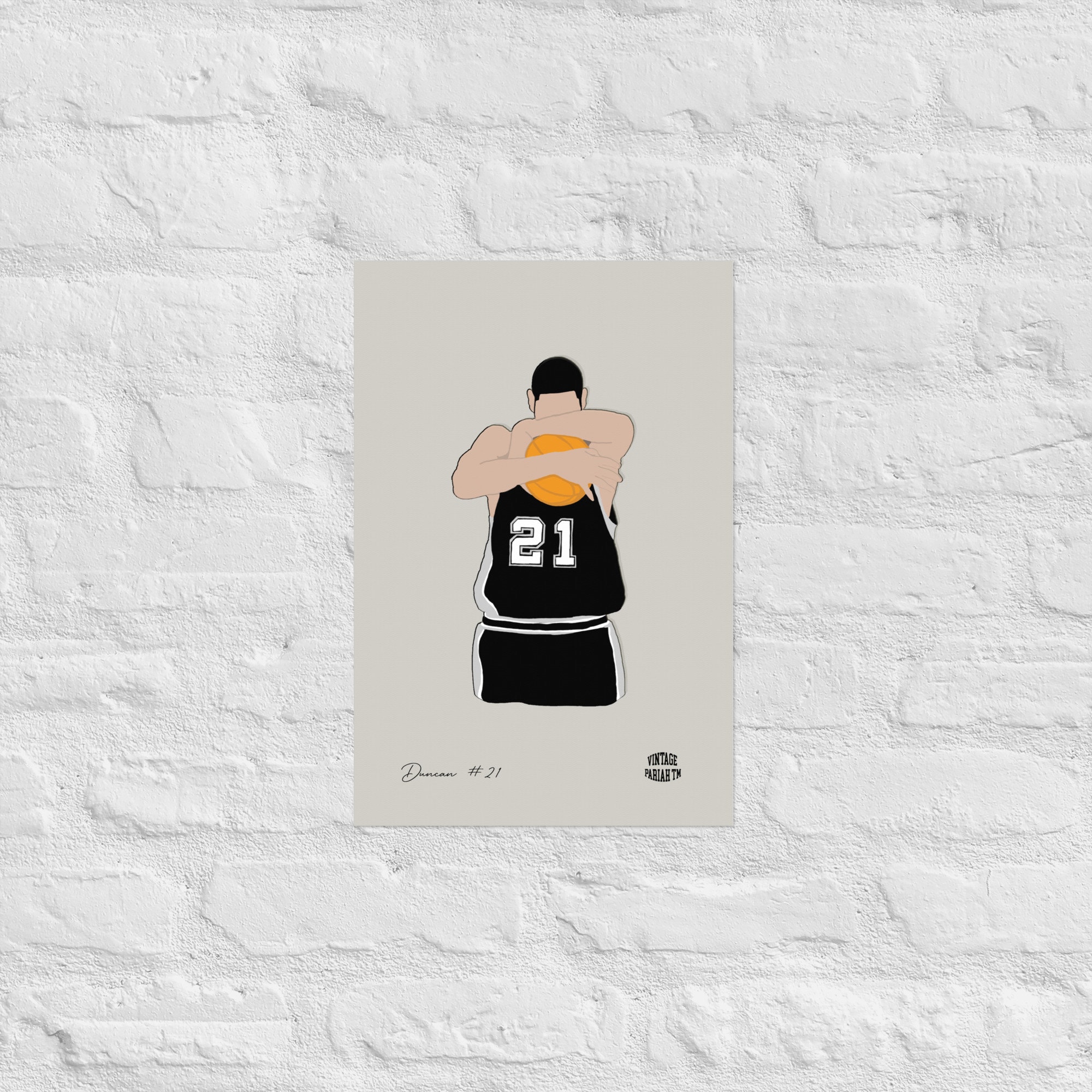 Tim Duncan Minimalist Art Print - Etsy