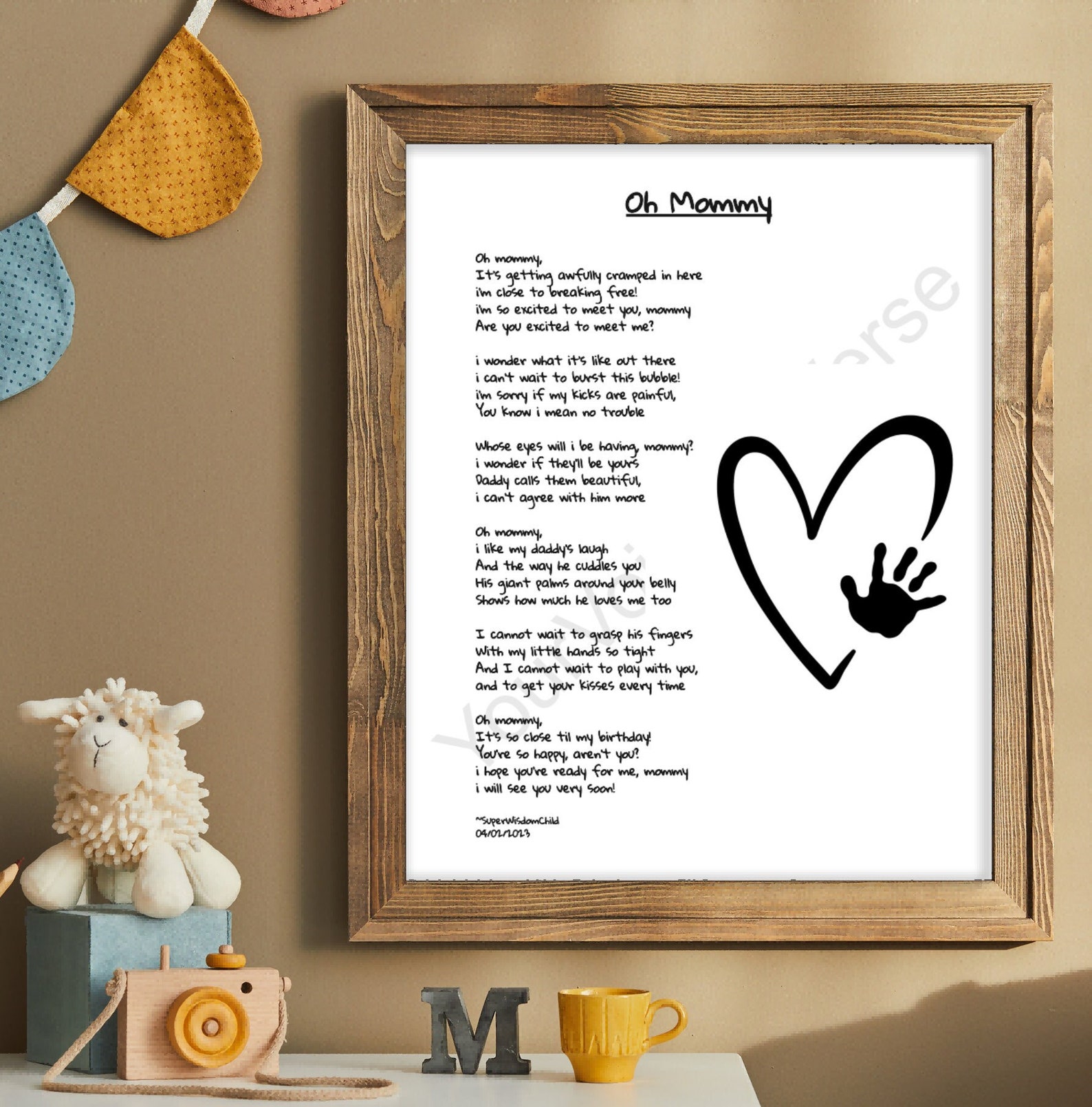 Oh Mommy Poem | New Baby Gift, Baby Shower Decor (digital PDF) - Etsy