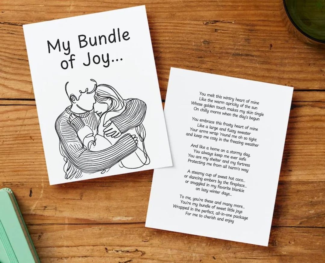 Heartfelt Love Poem Postcard – Sweet Gift for Him or Her, Ideal for ...