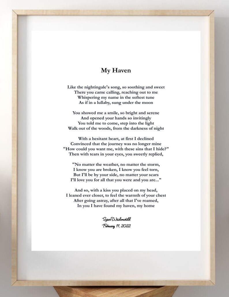 My Haven | Love Poem, Husband Poem, Boyfriend Poem, Best Friend Poem ...