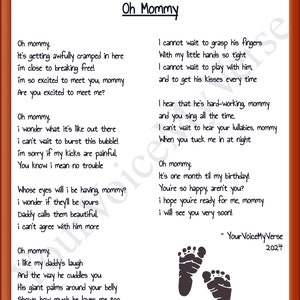 Oh Mommy by Yourvoicemyverse | Downloadable Poem for Baby, New Baby ...