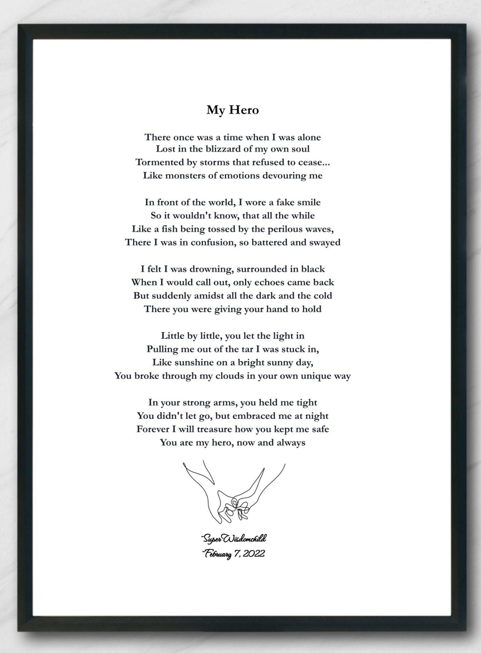 My Hero | Love Poem, Husband Poem, Boyfriend Poem, Best Friend Poem ...