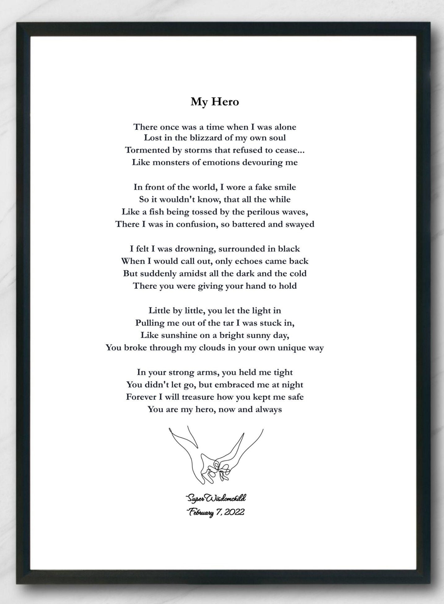 My Hero | Love Poem, Husband Poem, Boyfriend Poem, Best Friend Poem ...