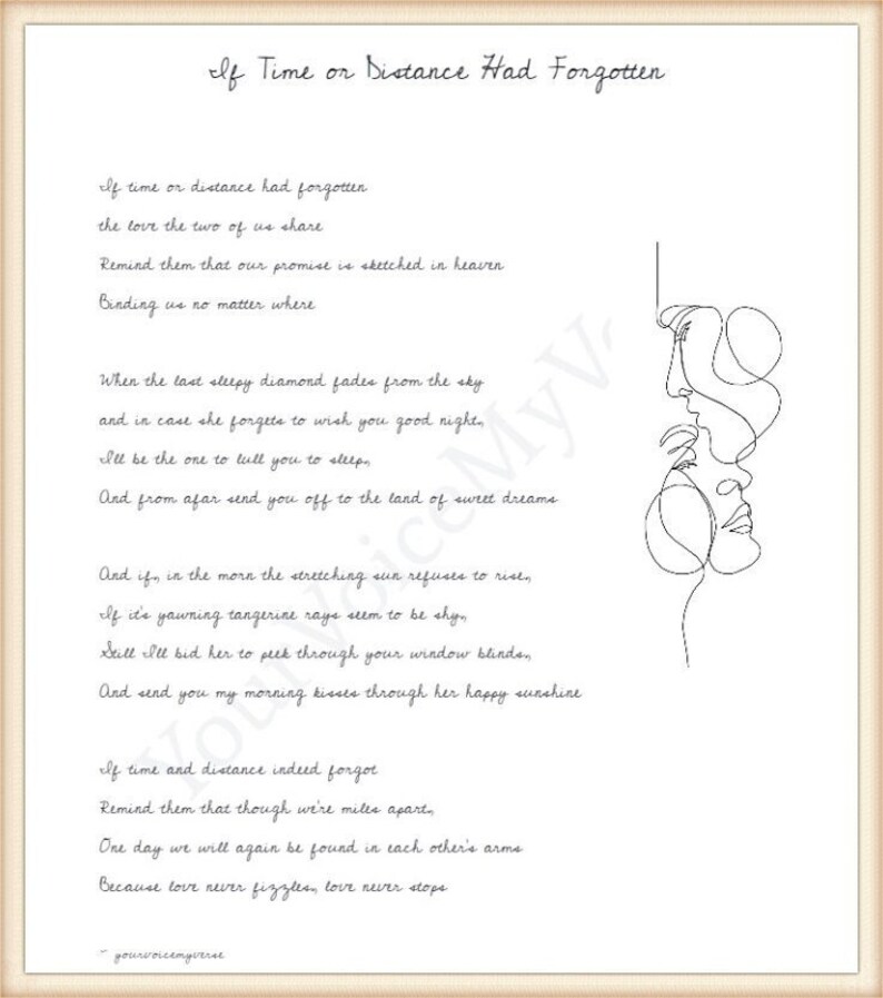 If Time or Distance Had Forgotten ~ Yourvoicemyverse | Long Distance ...