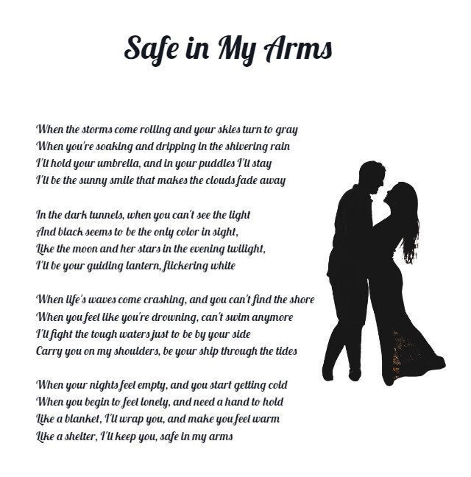 Safe in My Arms ~ Yourvoicemyverse | Poem for Boyfriend/girlfriend ...